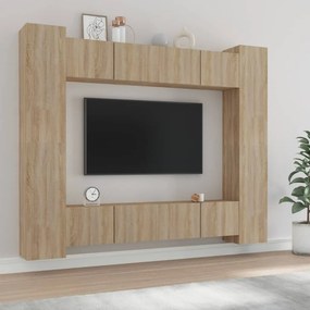 8dílný set TV skříněk dub sonoma kompozitní dřevo 3114232