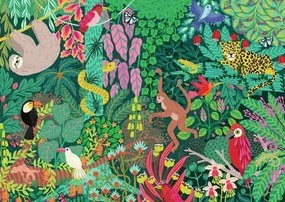 Ravensburger Puzzle: Kouzelný deštný prales / 1000 dílků / od 14 let
