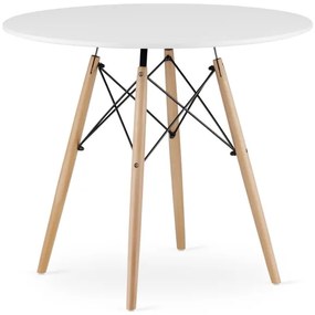Kulatý stůl TODI 90 cm bílý