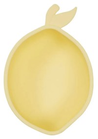 OYOY Silikonová mistička Yummy Pear / Lemon Citron, zelená barva, žlutá barva, plast