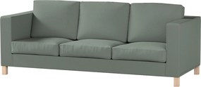 Potah na pohovku IKEA Karlanda 3-místná nerozkládací, krátký barva zelená látka pletený vzor