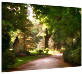 Skleněný obraz parku (70x50 cm)