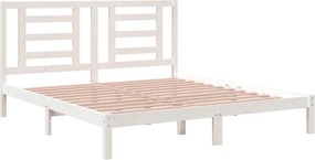 Rám postele bílý masivní dřevo 180 x 200 cm Super King 3104364