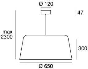 Linea Light CA056DBBWDD Delfi_P, moderní závěsné svítidlo, 32W LED 3000K, černá, průměr 65cm