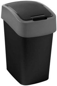 CURVER FLIP BIN 10L Odpadkový koš 35 x 18,9 x 23,5 cm černá/stříbrná 02170-Y09