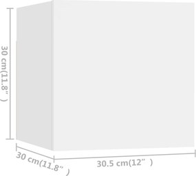 vidaXL Marketos 8dílný set TV skříněk bílý dřevotříska