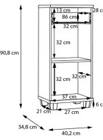 Koupelnová skříňka VENOM bílá/dub artisan