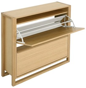 Výklopný botník v dekoru dubu v přírodní barvě NewEst – Woodman