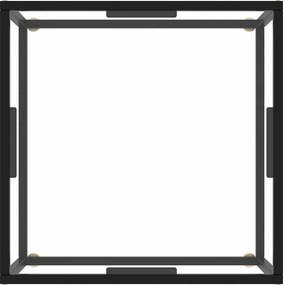 Konferenční stolek černý s tvrzeným sklem 60 x 60 x 35 cm 322871