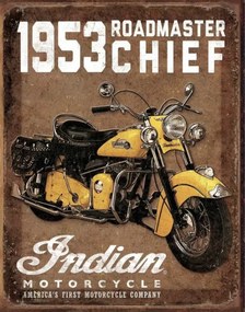 Plechová cedule  motorka Indian Roadmaster 1953 Chief