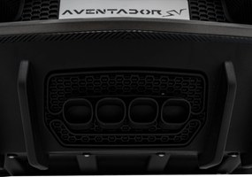 Ramiz Elektrické auto Lamborghini Aventador SV pro 2 děti Šedé + Bezkartáčový motor + Nafukovací kola + LED audio