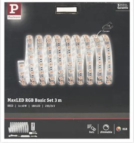 Paulmann 70673 - LED RGB/40W Stmívatelný pásek MAXLED 3m 230V + dálkové ovládání