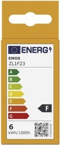 Emos lighting LED žárovka Basic Mini Globe / E14 / 5,5 W (40 W) / 470 lm / teplá bílá 1525741451
