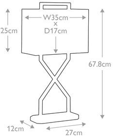 Elstead CROSS-TL-IVORY - Stolní lampa CROSS 1xE27/60W/230V zlatá/bílá