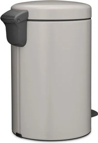 Světle šedý nášlapný ocelový odpadkový koš 12 l NewIcon – Brabantia