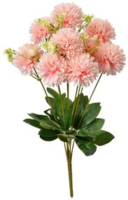 Umělá rostlina trs růžových jiřin – 45 cm