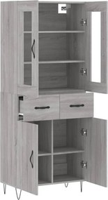 Skříň highboard šedá sonoma 69,5 x 34 x 180 cm kompozitní dřevo 3198567