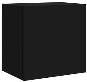 6dílná obývací stěna černá kompozitní dřevo - Default Title