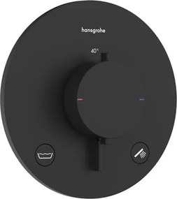 Hansgrohe Ecostat Comfort S sprchová a vanová baterie bez podomítkového tělesa matná černá 33718670