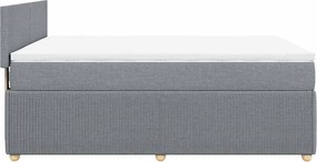 Box spring postel s matrací světle šedá 160 x 200 cm textil 3289800