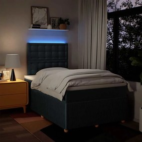 Box spring postel s matrací modrá 120x200 cm textil 3294343