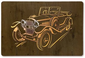 Li-Go "Veterán" světelný obraz s baterií 90x62cm varianta: ovládání na obraze bez dálkového ovladače, provedení: dub světlý