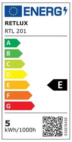 Retlux RTL 201 Stolní LED lampa s krokovým stmíváním bílá, 5 W