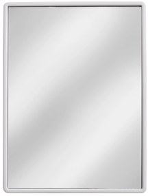 Amirro Zrcadlo na zeď pokoje ložnice koupelny dekorativní MATĚJ 30 x 40 cm v bílém plastovém rámu 110-271