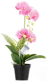 Umělá orchidej v květináči Růžová MORBIS
