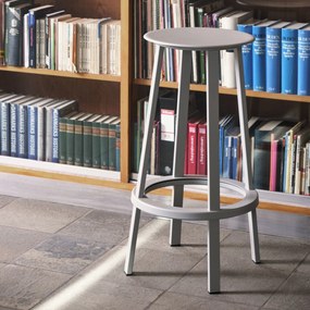 HAY Stolička Revolver Bar Stool Low, Sky Grey