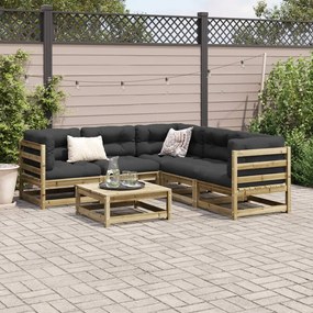 6dílná zahradní sedací souprava impregnovaná borovice 3299444