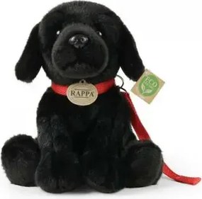 RAPPA Plyšový labrador černý s vodítkem 28 cm / ECO-FRIENDLY / od 0 mě