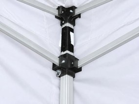 Nůžkový párty stan 3 × 6 m s bočními stěnami, bílý