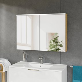 Zrcadlová skříňka SOLO s LED osvětlením - 100 cm - 2 dvířka - možnost volby barvy