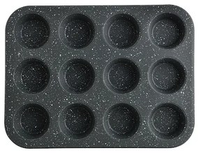 Forma na 12 muffinů Bergner 34,8 x 26,4 x 3 cm / šedá
