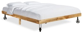 Rám postele masivní mangovníkové dřevo 200 x 200 cm - Default Title