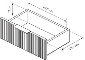ALFASHOP LANTE černá komoda 163 2D3S