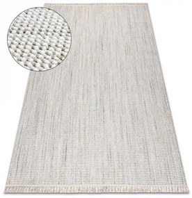 koberec NANO EO78B Melange, smyčkový, plošně tkaný bílá / šedá velikost 120x170 cm | krásné koberce cz