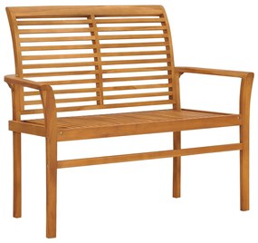 vidaXL Marketos Zahradní lavice s antracitovou poduškou 112 cm masivní teak