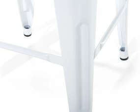 Sada 2 barové stoličky 60 cm  lesklé bílé CABRILLO Beliani
