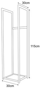 Stojan na dřevo ke krbu KS-13/30×30×115 cm