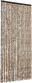 Závěs proti hmyzu béžový a hnědý 90 x 220 cm Chenille 325449