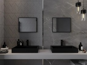 Mexen Loft obdélníkové koupelnové zrcadlo 50 x 40 cm, černý rám - 9852-050-040-000-70