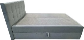 Čalouněná postel boxspring DIRELIS TRINITY 140x200 cm šedá Matrace: Matrace Bonell pružinová