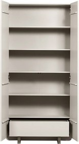 Krémová modulární skříňka z borovicového dřeva 101x210 cm Basu – WOOOD