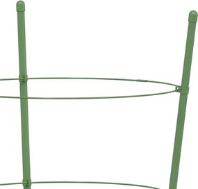 Opory pro zahradní rostliny se 3 kroužky 5 ks zelené 60 cm ocel 319373