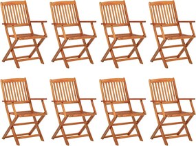 9dílný zahradní jídelní set 220x90x75 cm masivní akáciové dřevo 3086986