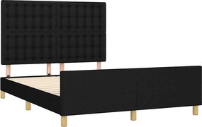 Rám postele bez matrace černý 140 x 190 cm textil 3125375