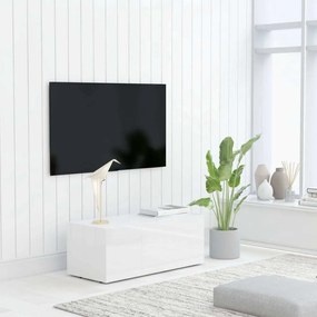 vidaXL TV stolek 80 x 34 x 30 cm dřevotříska [801867] Barva: bílá s vysokým leskem