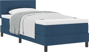 Postel s boxspringem s čelo Modrá 90 x 190 cm textil 3338656